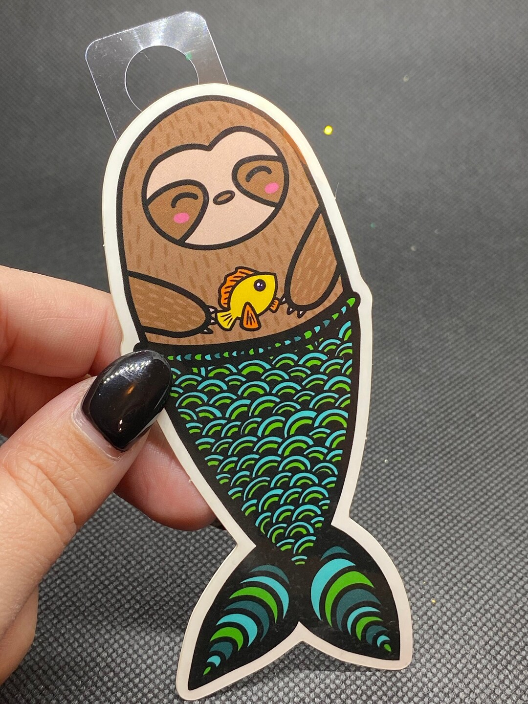 Waterproof Sloth Mermaid Water Bottle Stickers - Etsy