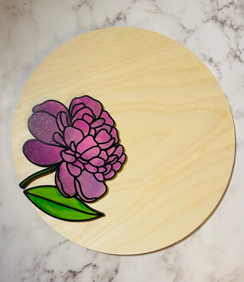 Deja Floral CUT SVG File Peony Flower Doodle Files - Etsy