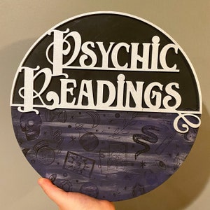 Psychic Readings Layered Engraved Sign File Witchy Spooky Season ...