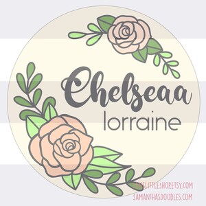 Chelseaa Rose Pairing Flower Doodle SVG Hand-drawn Flower SVG FILE for ...