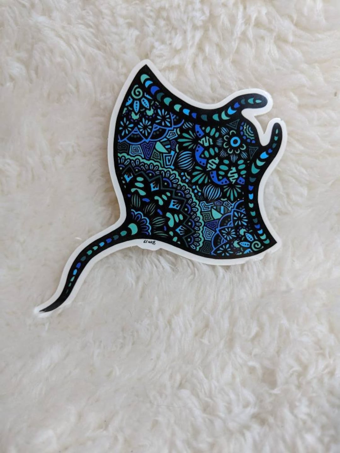 Sting Ray Manta Ray Doodle Vinyl Sticker Decal for Car, Laptop, Water ...