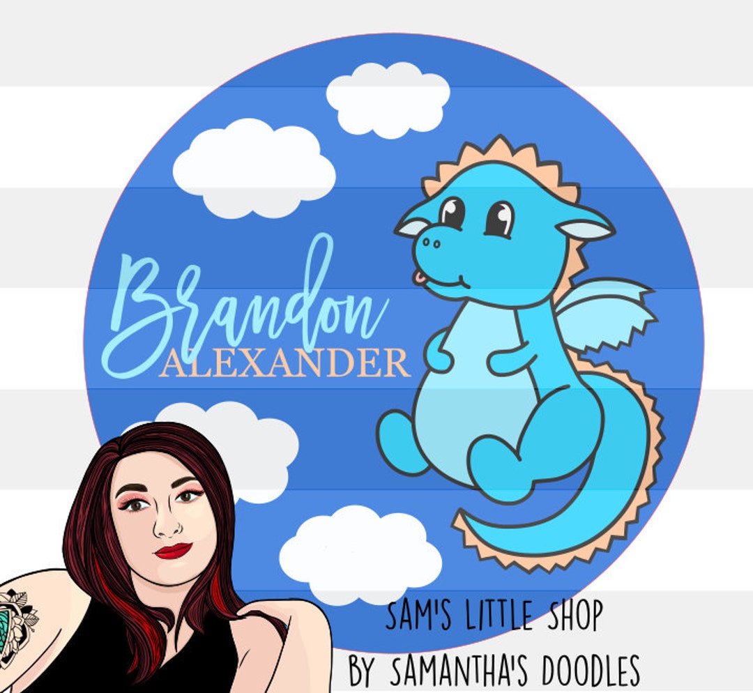 Dragon Name Sign SVG: Hand-drawn Laser Cut File (digital Download) - Etsy