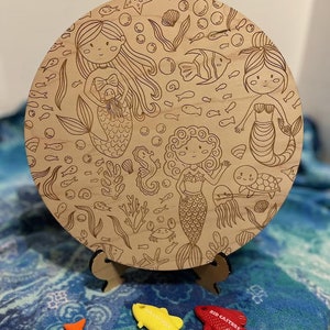 Mermaid Magic Engraving Laser File: Fantasy Sign Backer Bundle (SVG, AI ...