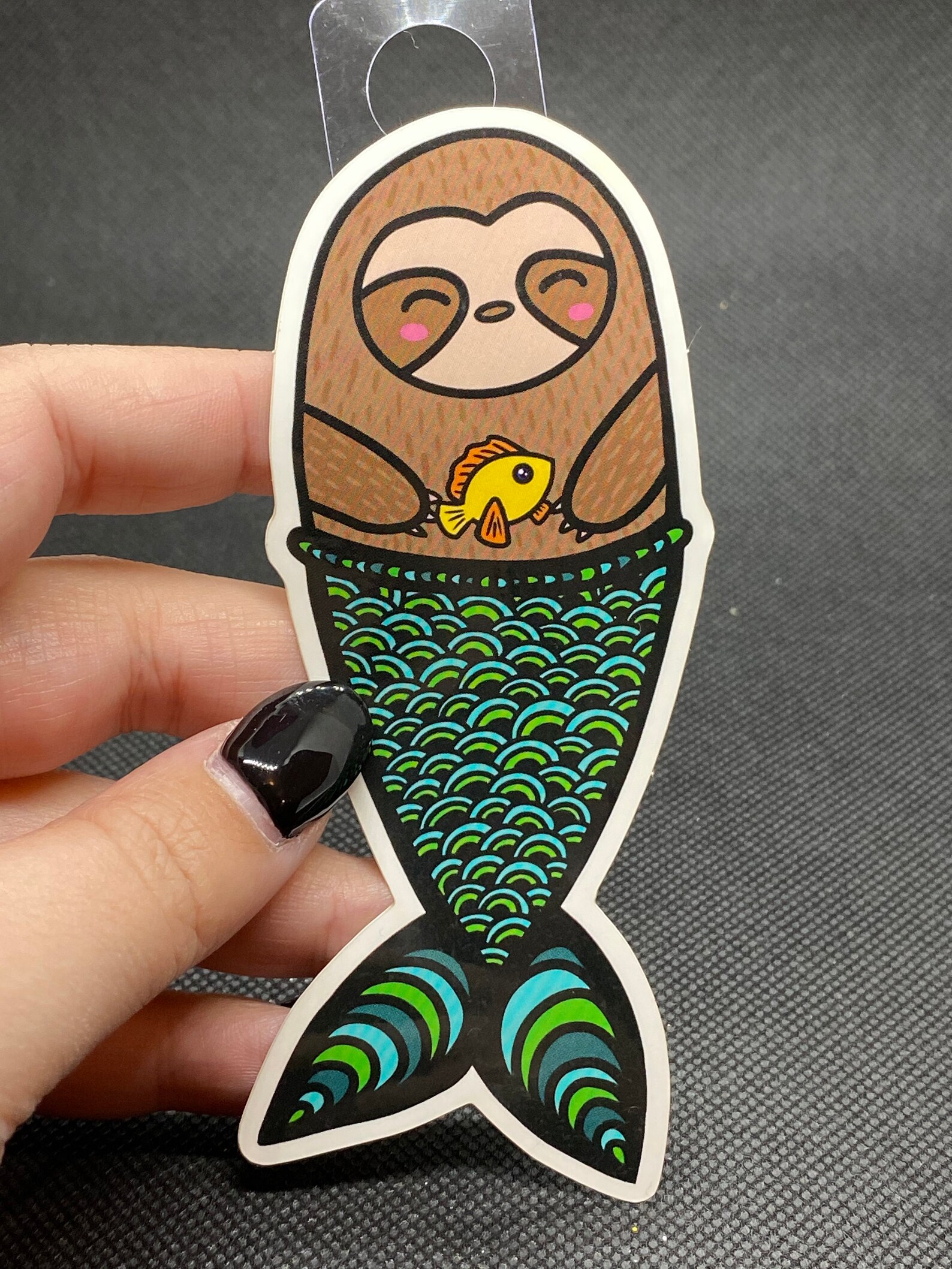 Waterproof Sloth Mermaid Water Bottle Stickers | Etsy