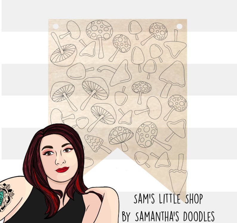 Mushroom Doodle SCORING Pattern File Bundle Laser Score - Etsy