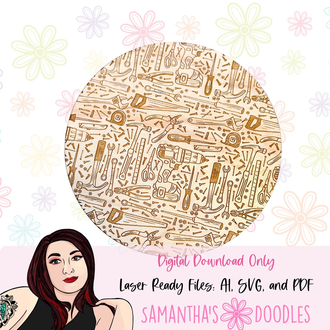 Tons of Tools Pattern Laser SVG | Laser Files for Sign Backers, DIY ...