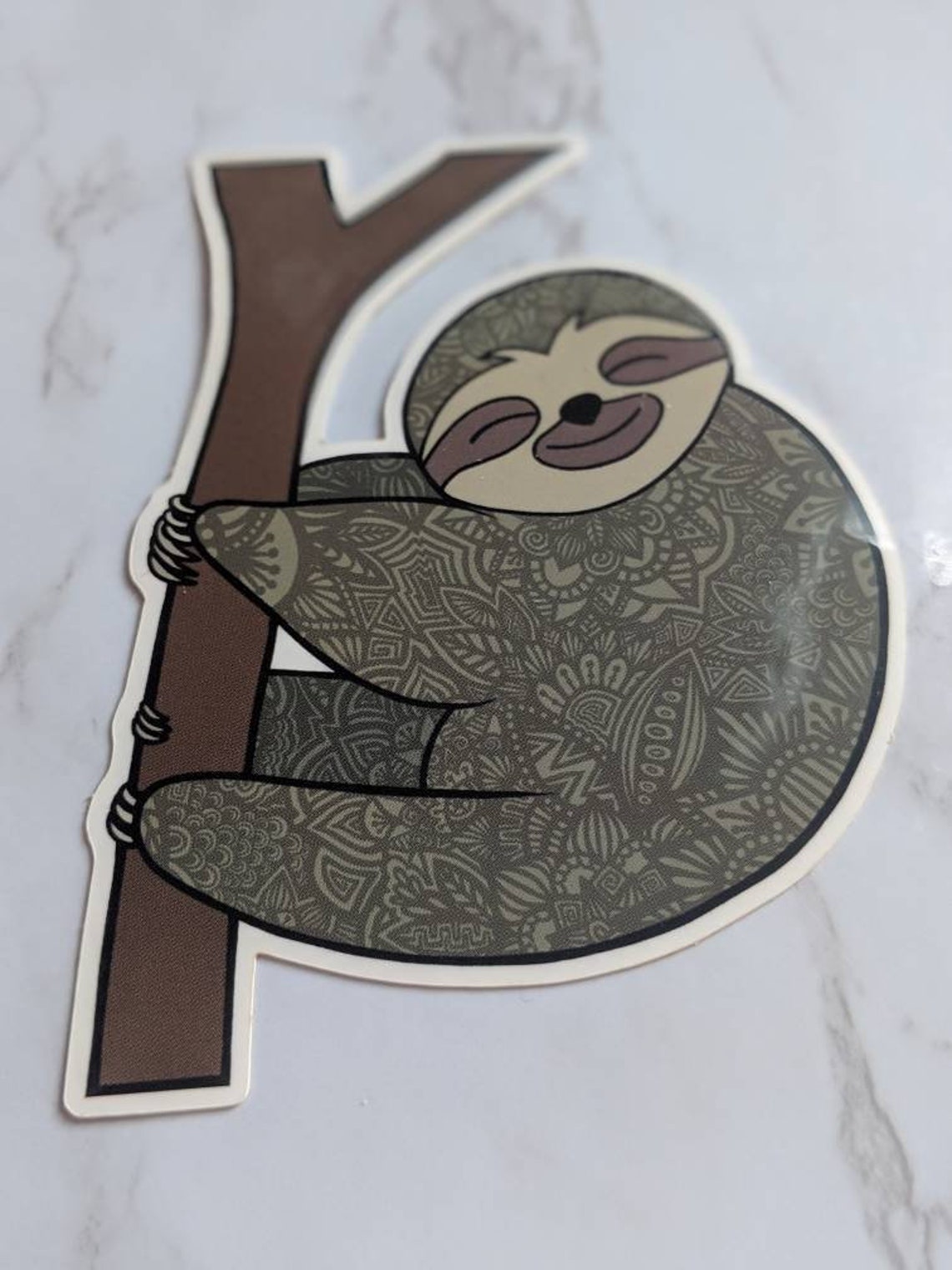 Cute Sloth Doodle Vinyl Sticker Decal For Car Laptop Water Etsy