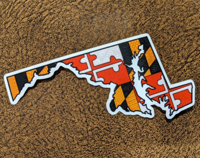 Maryland Pride State Outline Flag Vinyl Sticker Decal for Car - Etsy