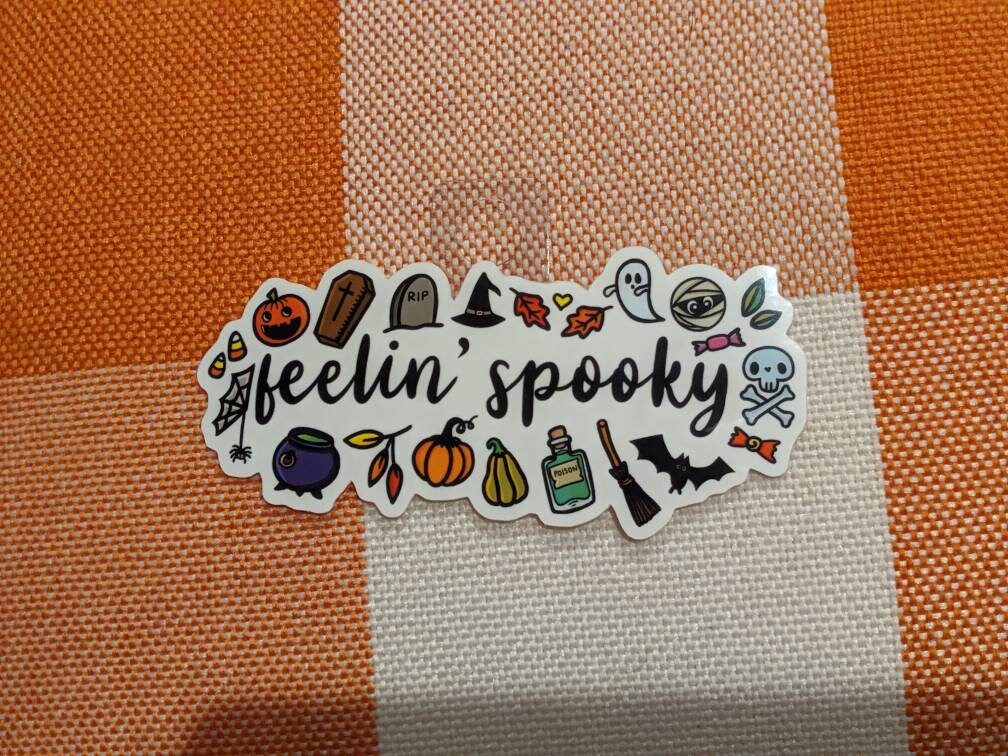 Waterproof Feelin' Spooky Halloween Doodle | Etsy