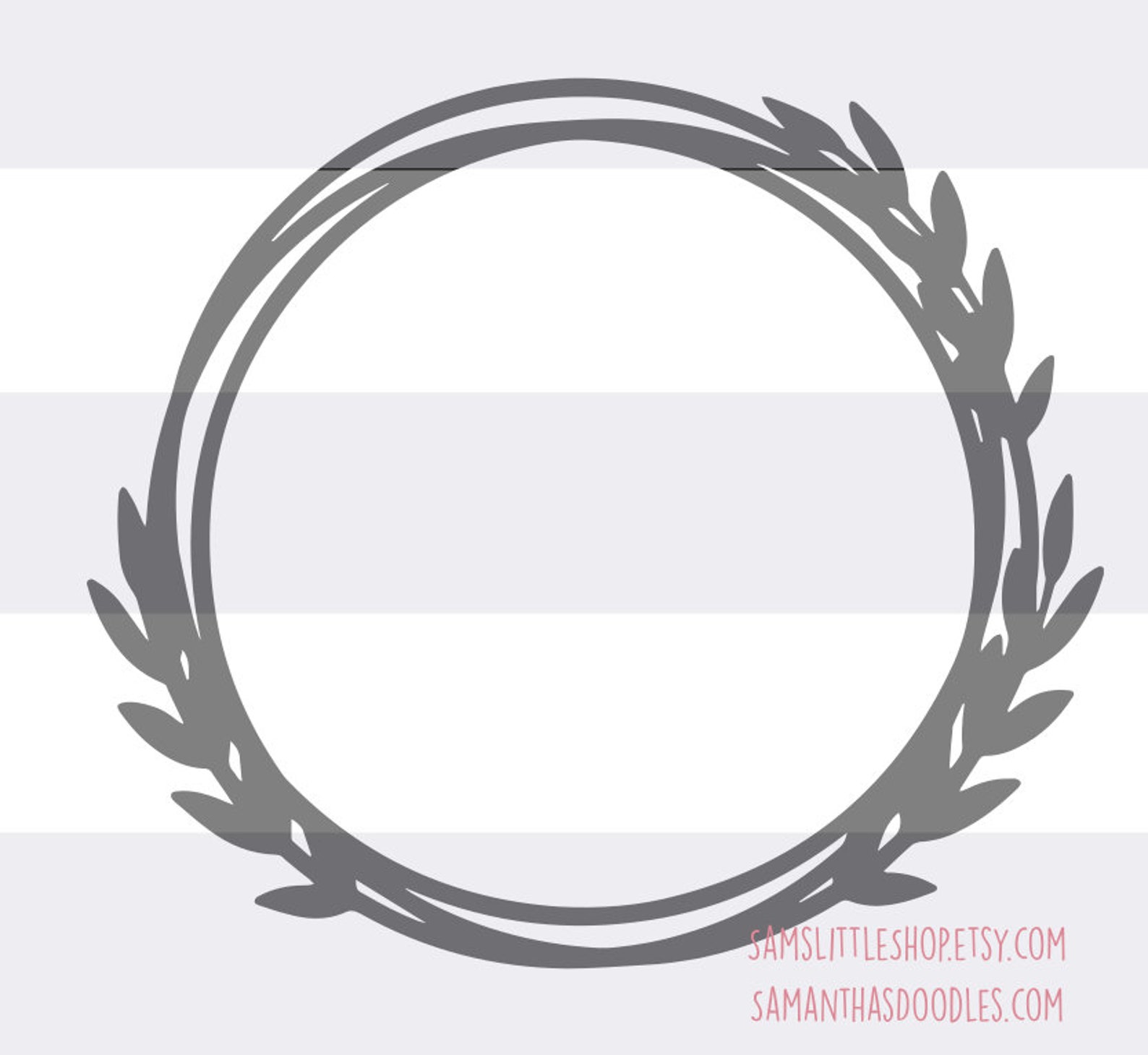 Round Leaf Frame SVG File Laser Cutting Frames Cute Plant - Etsy