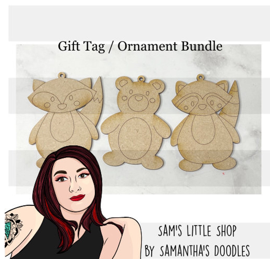 Outdoorsy Animal Gift Tag Files for Kid's Gifts Bear, Fox, & Raccoon ...