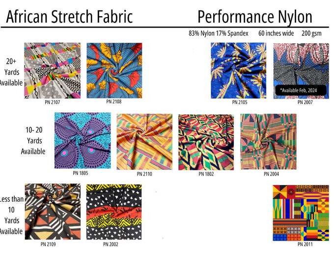 10 Yards 4 Way Stretch African Prints - Etsy