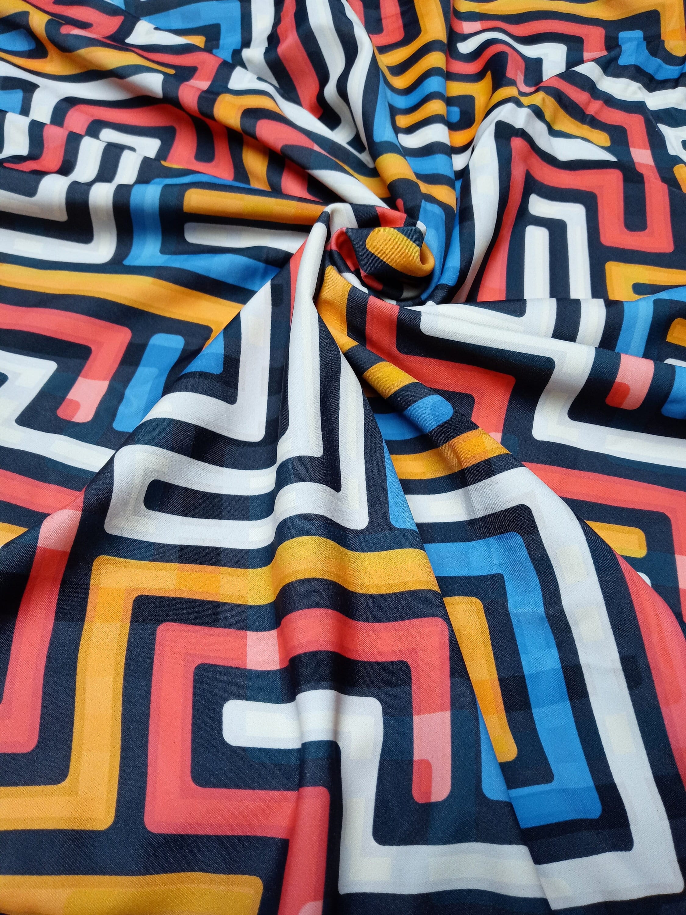 4 Way Stretch Modern Kuba African Print Ankara Fabric - Etsy