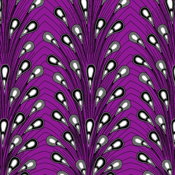 Purple African Fabric - Etsy