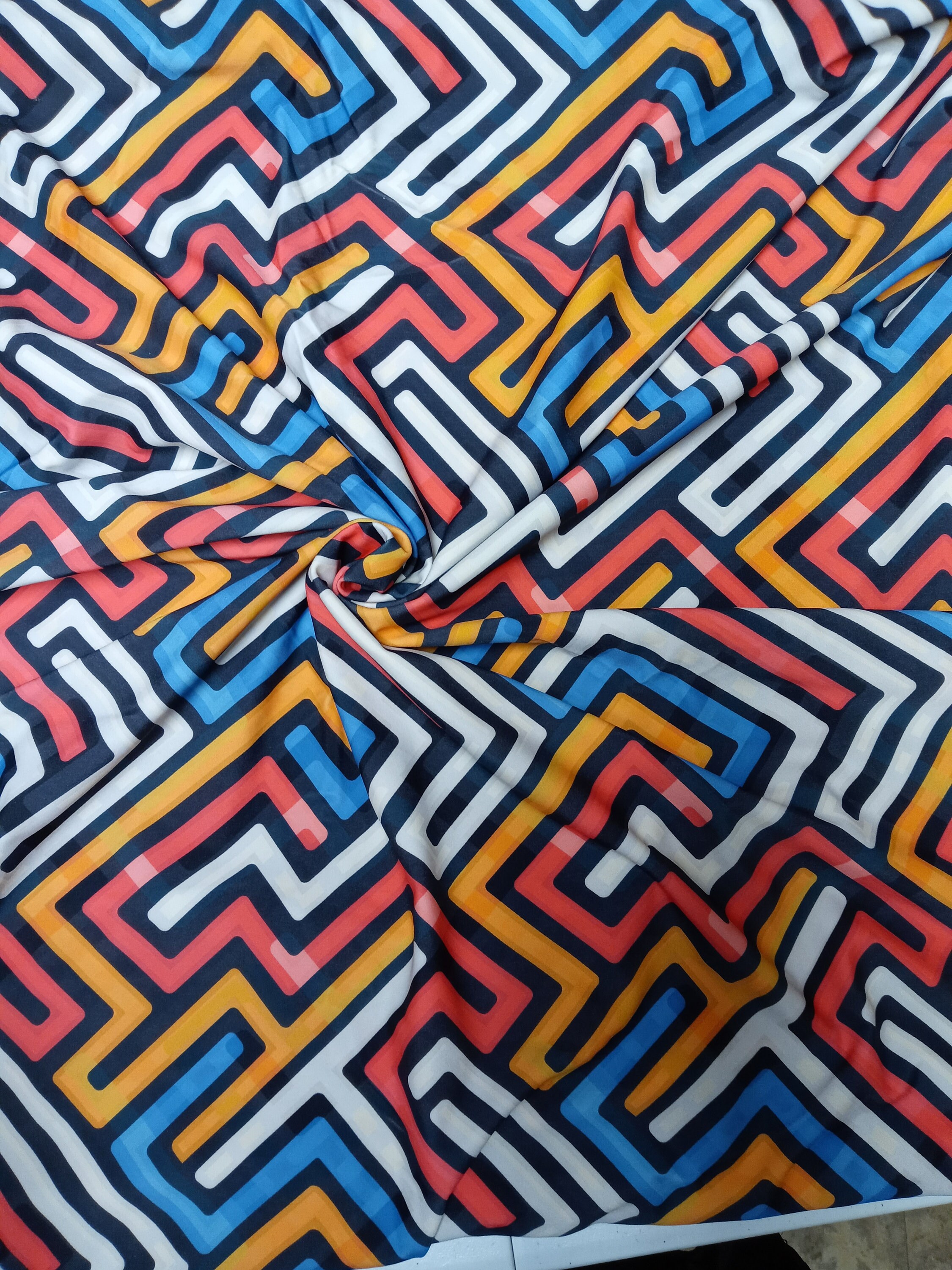 4 Way Stretch Modern Kuba African Print Ankara Fabric | Etsy