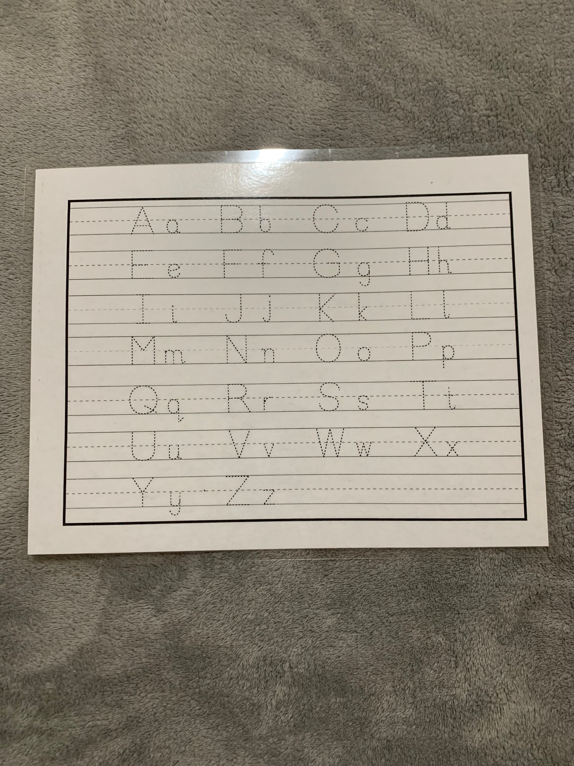 Reusable Laminated Dry Erase Alphabet Set of 4 - Etsy