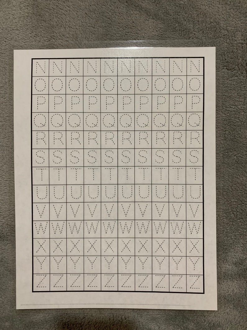 Reusable Laminated Dry Erase Alphabet Set of 4 - Etsy