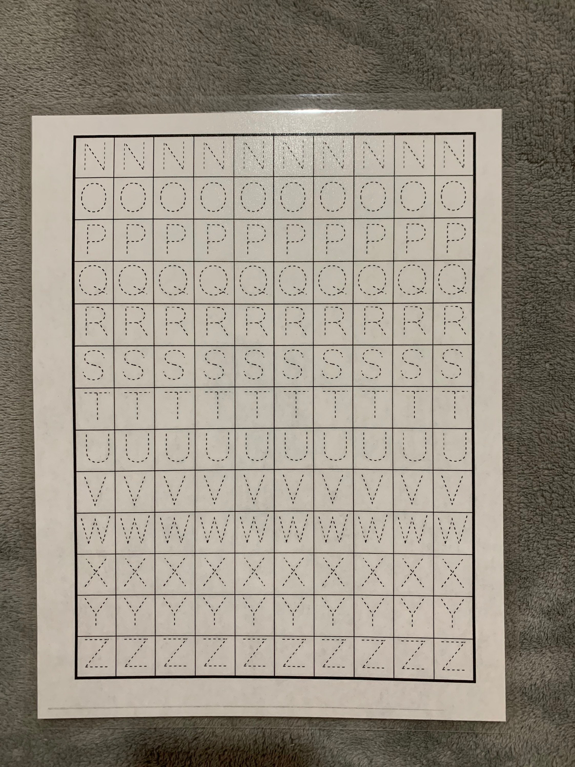 Reusable Laminated Dry Erase Alphabet Set of 4 - Etsy