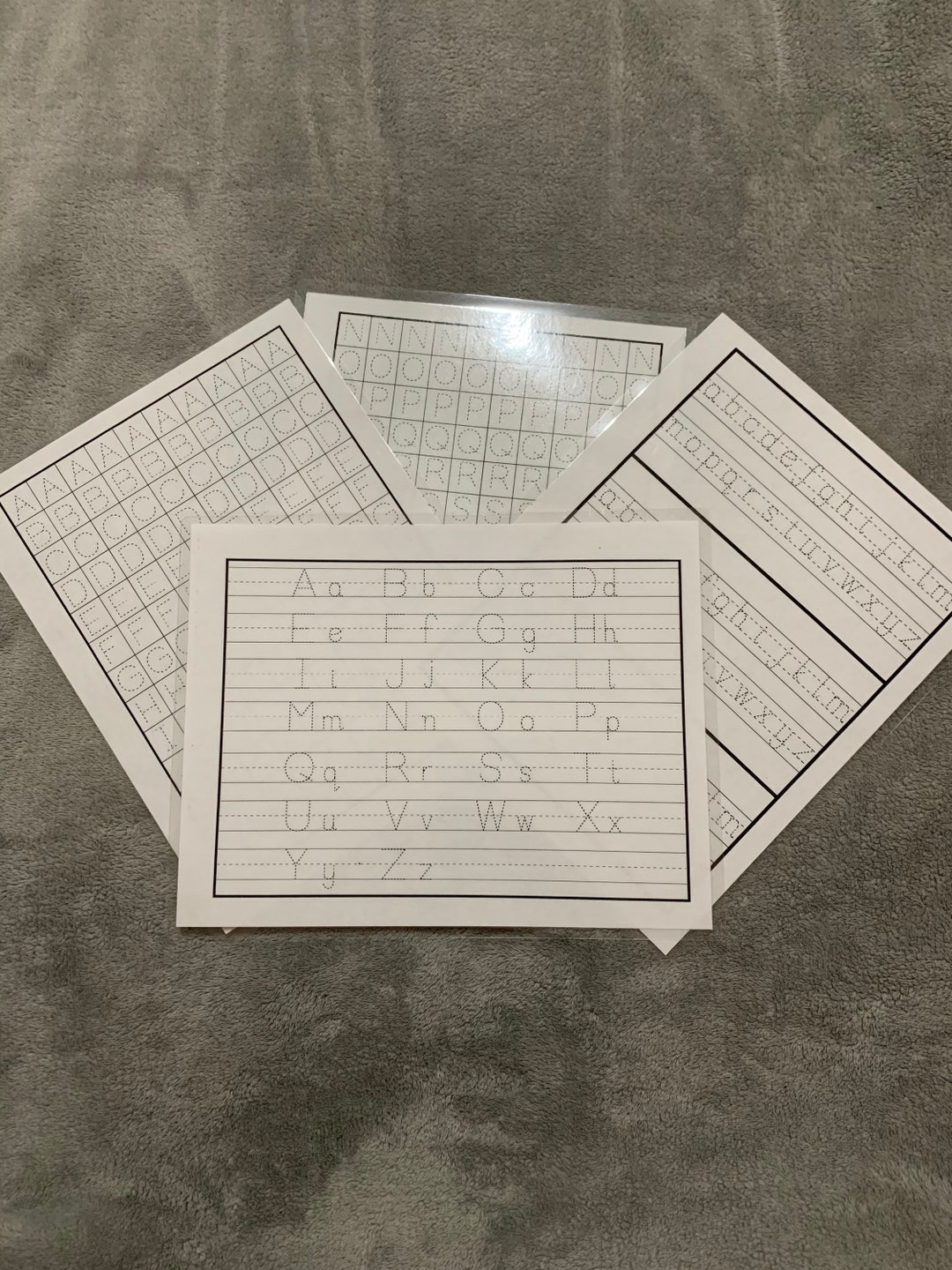 Reusable Laminated Dry Erase Alphabet Set of 4 - Etsy