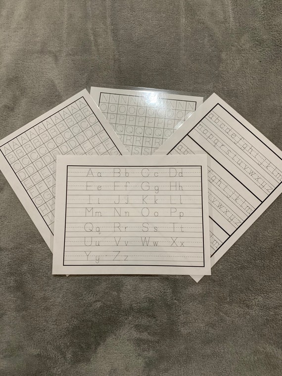 Reusable Laminated Dry Erase Alphabet Set of 4 | Etsy