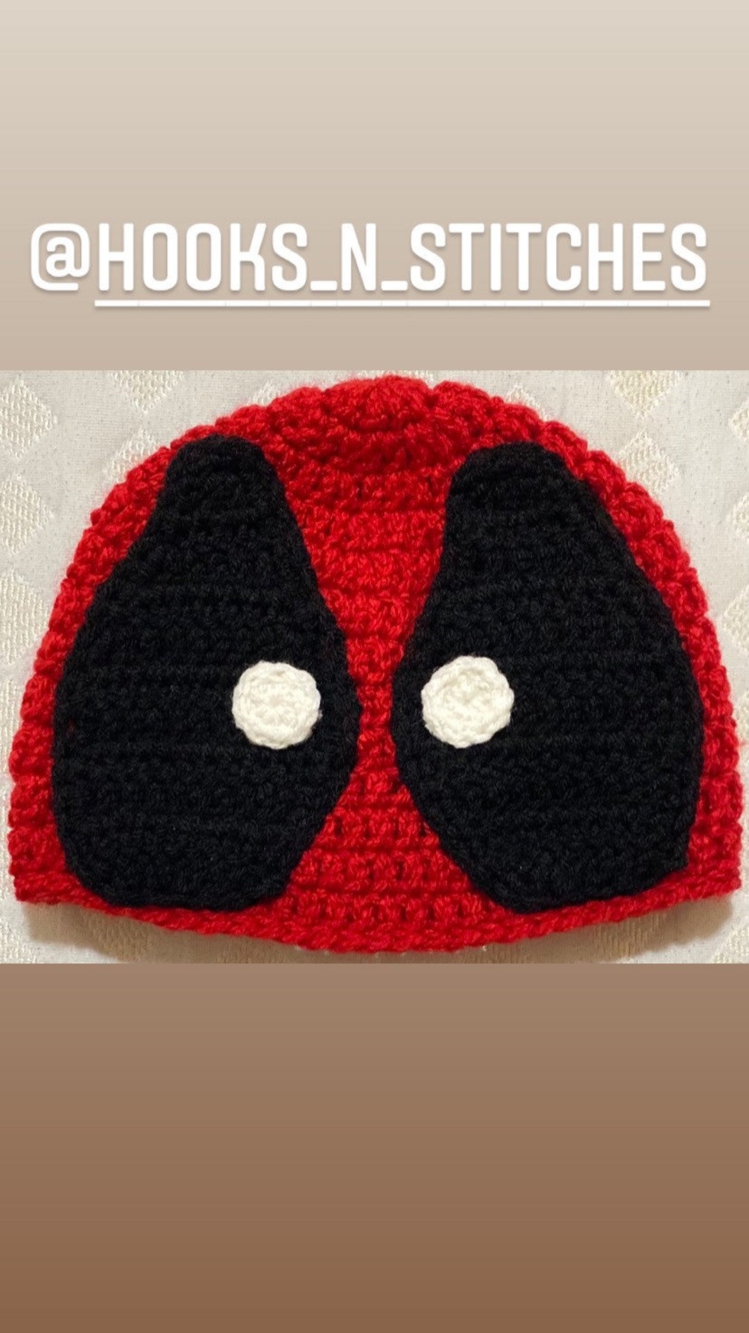 Crochet Deadpool Hat/ Deadpool Beanie/ Deadpool/children’s Hat ...