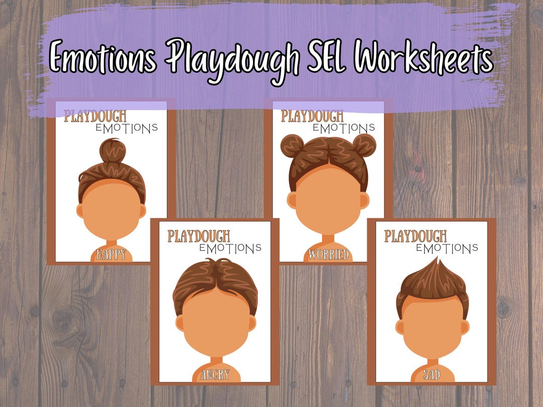 Laminated Emotions Playdough Mats: SEL Activity for Kids (set of 8) - Etsy