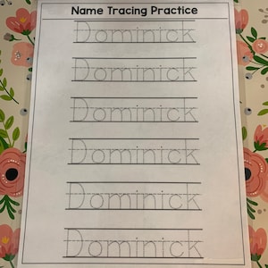 Custom Laminated Name Tracing Worksheet: Dry Erase Practice - Etsy