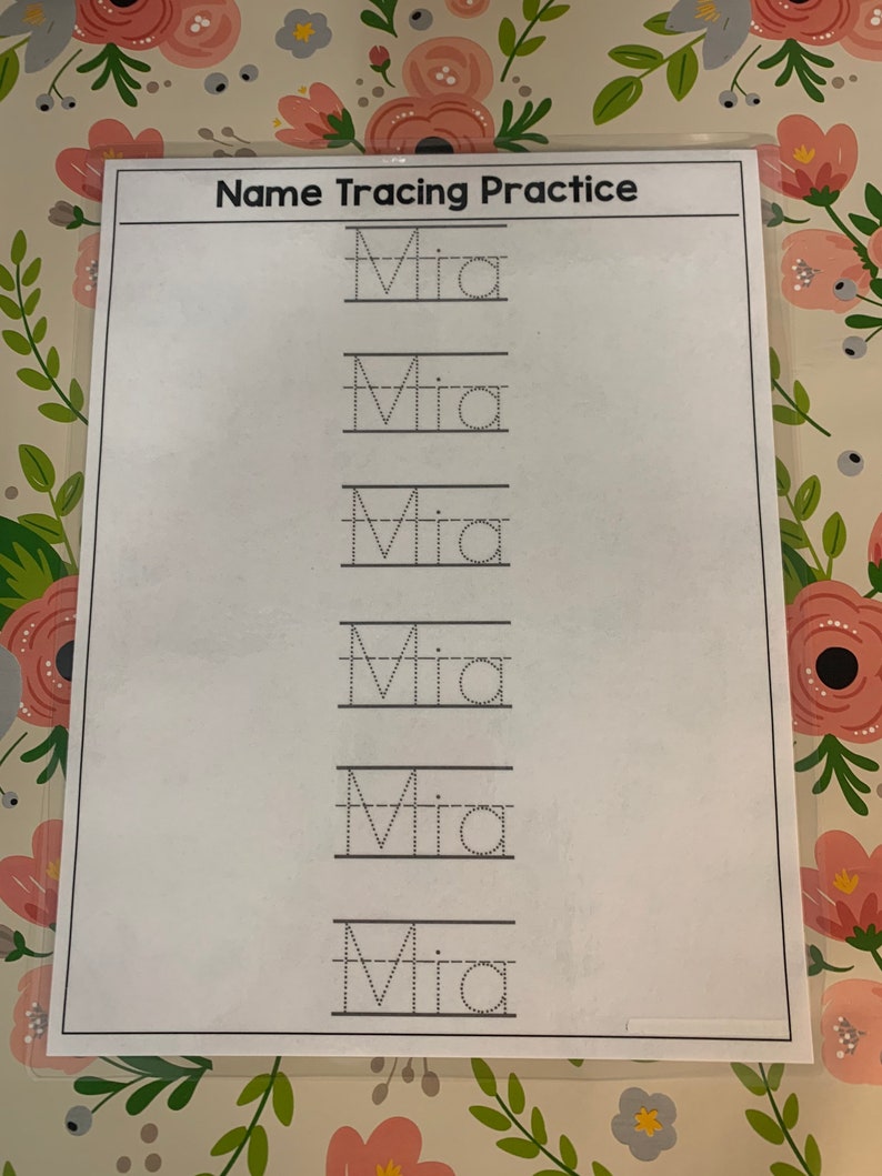 Laminated Name Practice Worksheets Custom Perfect for - Etsy