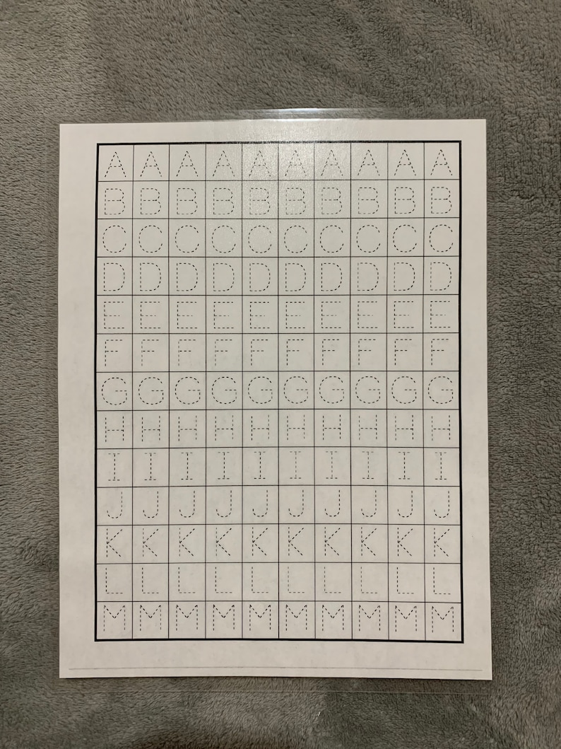 Reusable Laminated Dry Erase Alphabet Set of 4 - Etsy