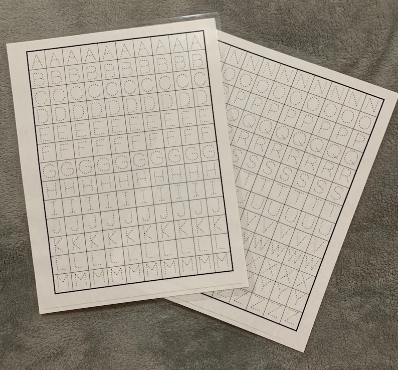 Reusable Laminated Dry Erase Alphabet Set of 4 - Etsy