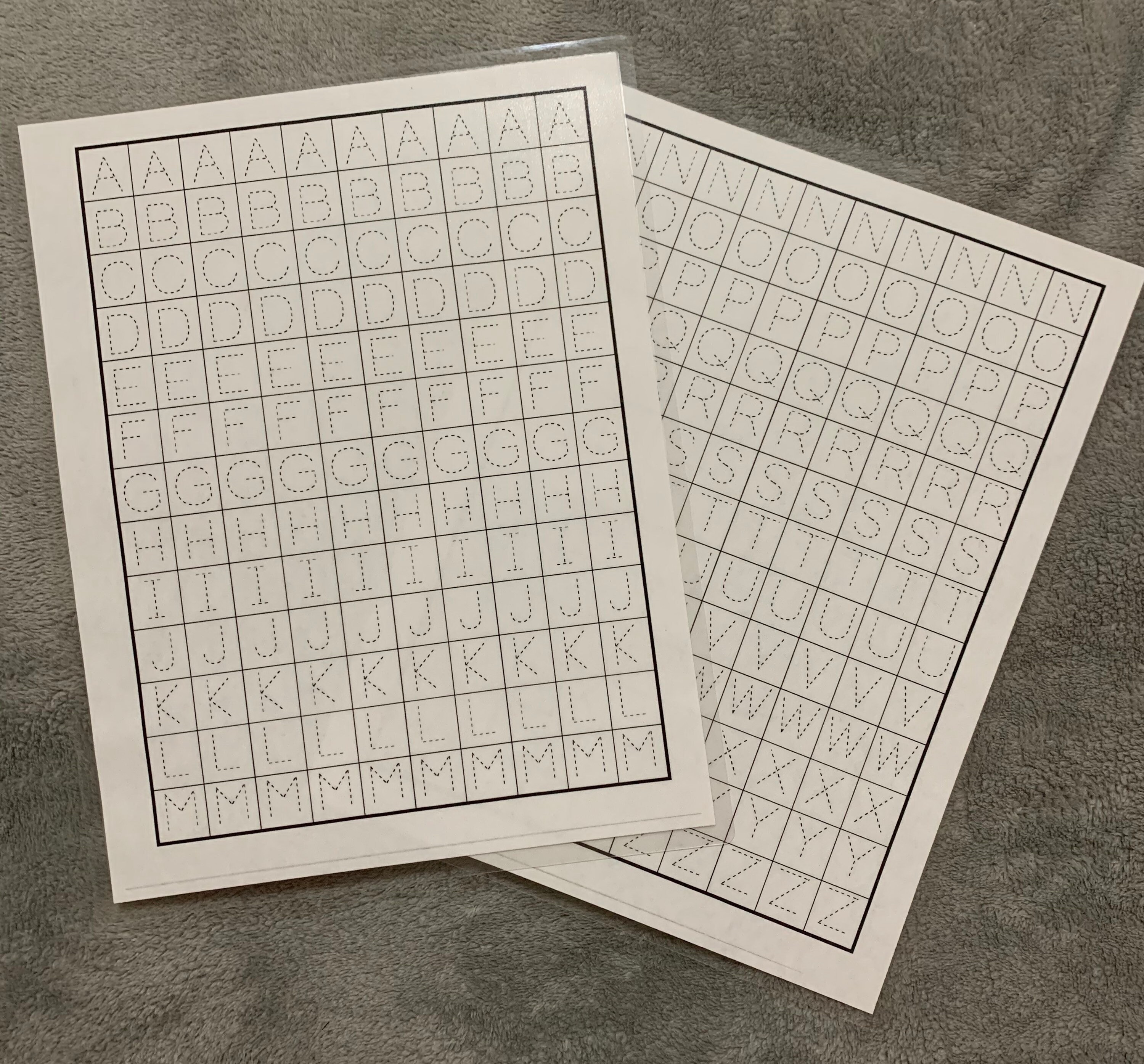 Reusable Laminated Dry Erase Alphabet Set of 4 - Etsy