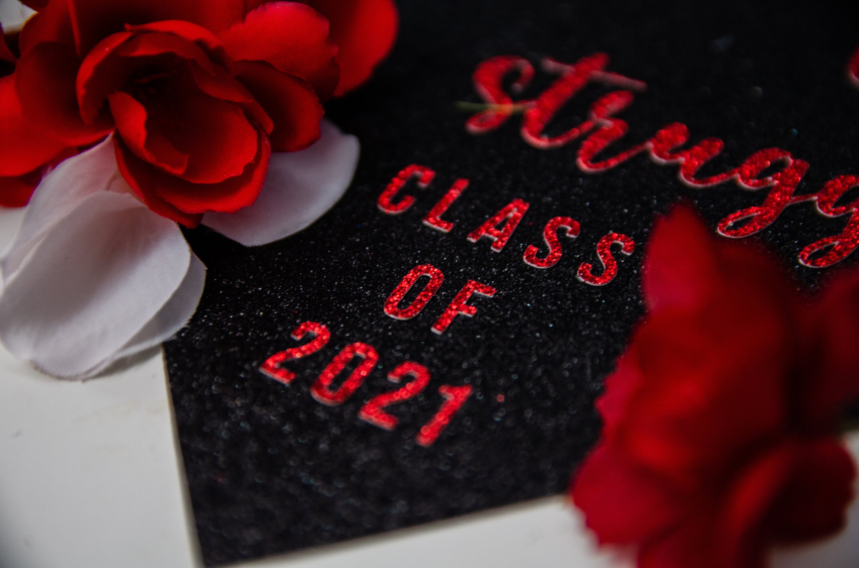 Custom Graduation Cap Topper Glitter Base | There's Beauty in the ...