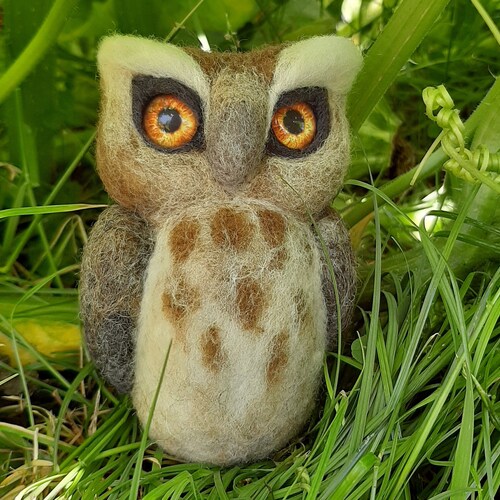 Needle Felted Baby Burrowing Owl Needle Felted Owl Needle - Etsy
