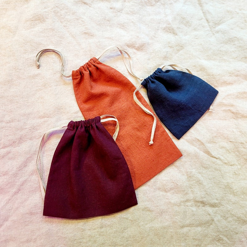 Linen Drawstring Bag - Etsy
