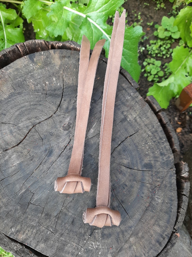 Handmade Brown Leather Toggles - 1 Pair - Etsy