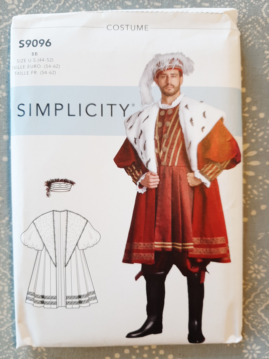 Men's Tudor Renaissance Costume Pattern Sizes 34-42 - Etsy