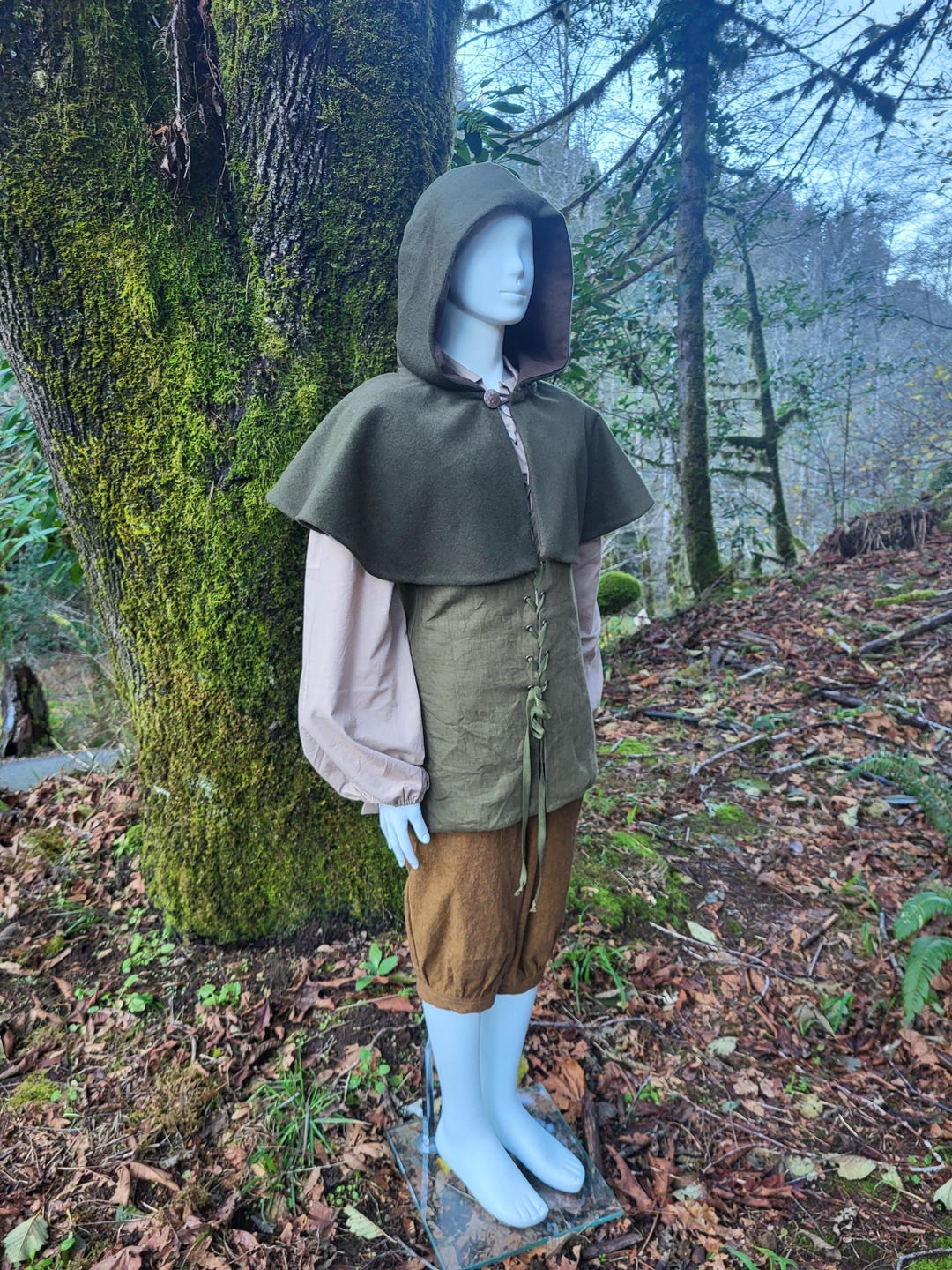 Child/tween Medieval Woodsman 4-piece Costume - Size 11/12 - Etsy