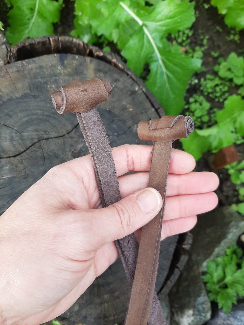 Handmade Brown Leather Toggles - 1 Pair - Etsy