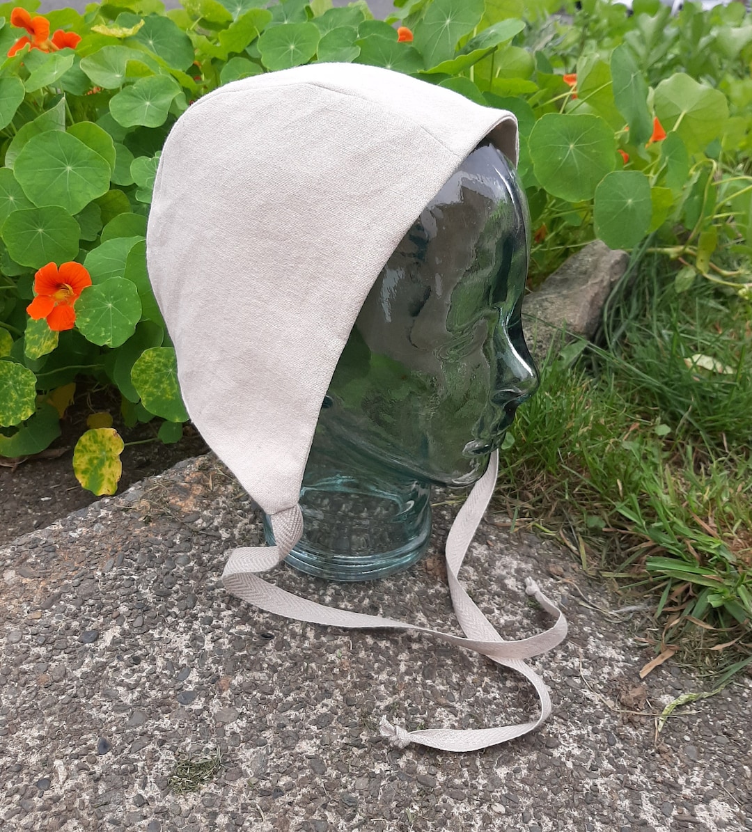 Linen Renaissance Coif Adult Size natural Beige - Etsy