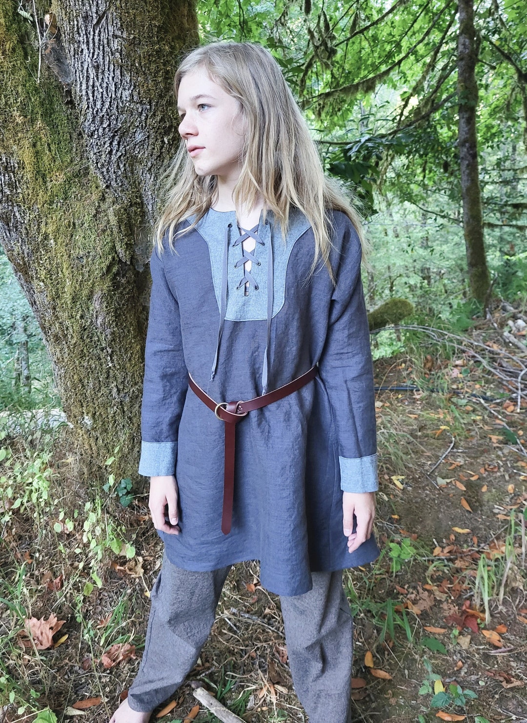 Child/tween Linen Medieval/viking Tunic - Size 9/10 - Etsy