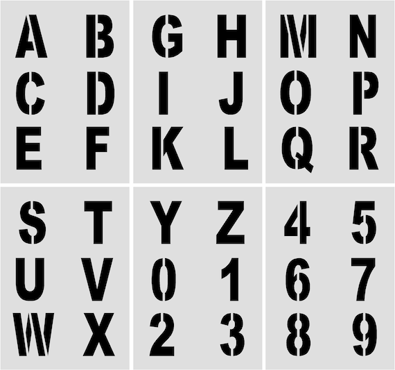 Block Letter Stencils P