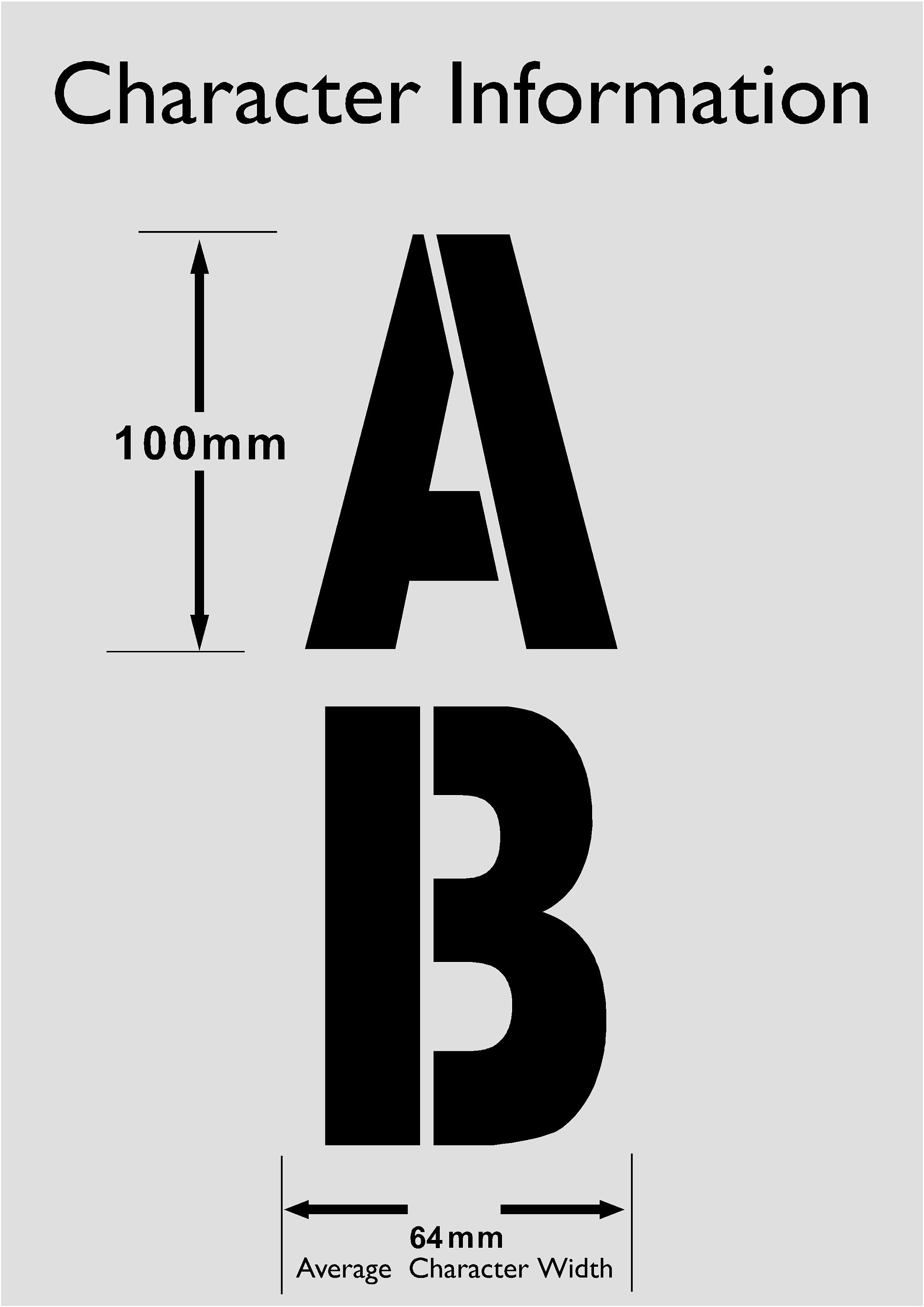 LETTER STENCILS 100mm BLOCK Style Capital Letters 0-9 - Etsy