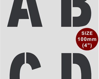 LETTER STENCILS 100mm ROMAN Style Capital Letters 0-9 | Etsy UK