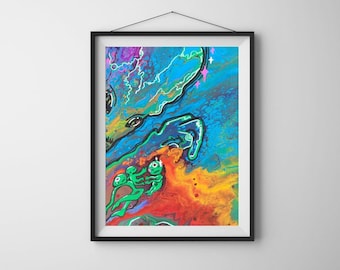 Art Print of Conscious Cosmos / Alien Art / Psychedelic Alien / Sacred ...
