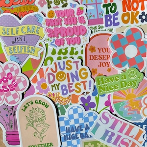 Trendy Inspirational Sticker Pack - Etsy