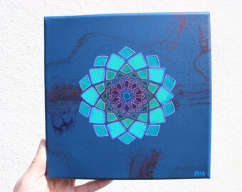 High Frequency Colors Flower Mandala Painting - Etsy