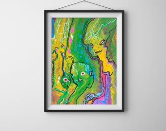 Art Print of Conscious Cosmos / Alien Art / Psychedelic Alien / Sacred ...