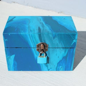 Blue Wooden Box - Etsy