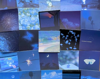 Wavy Cool Blue Aesthetic Sticker Pack for Hydroflask and Laptop Decals ...