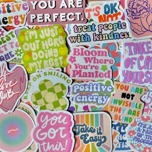Trendy Inspirational Sticker Pack - Etsy